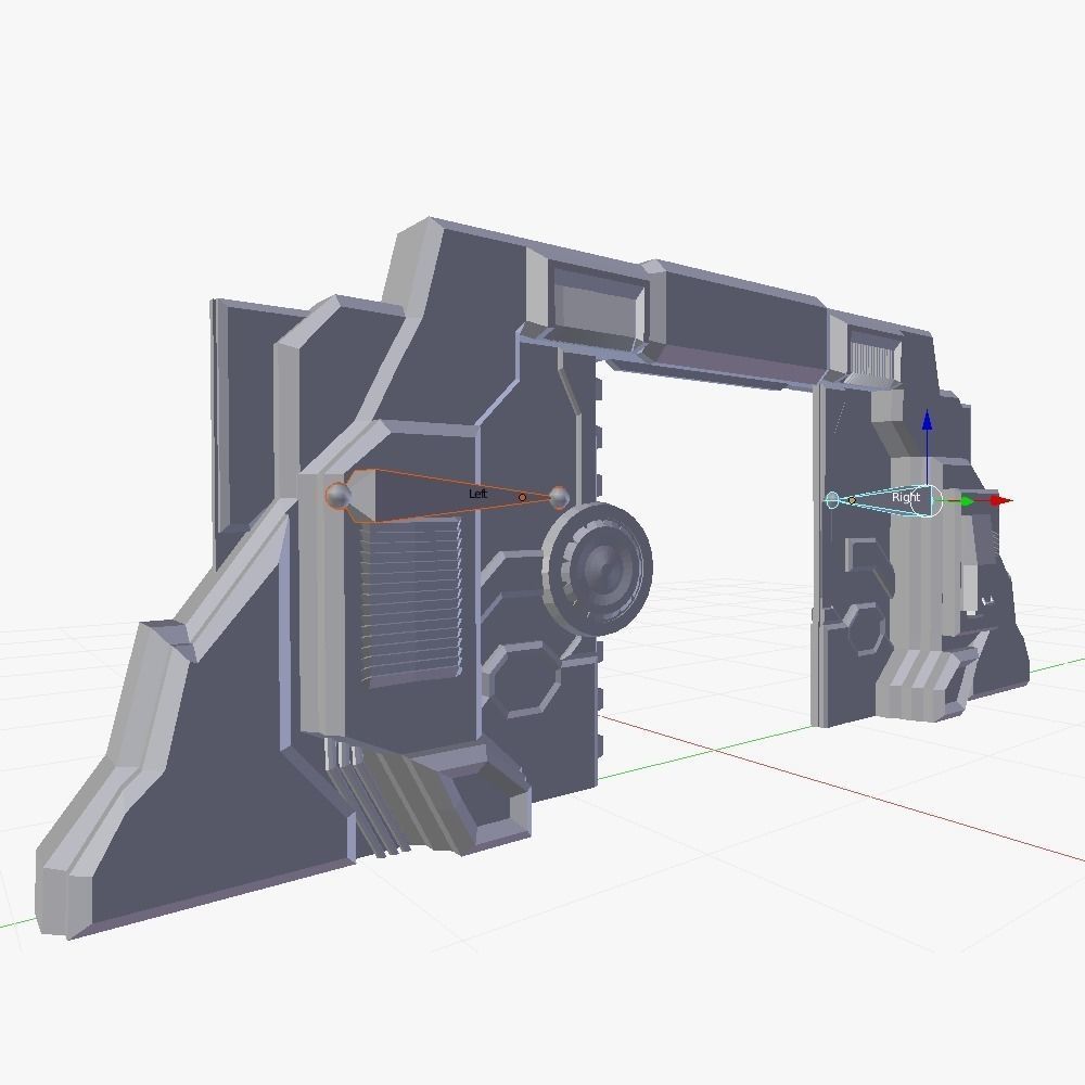 3D model Spaceship gates low poly simple VR / AR / low-poly | CGTrader