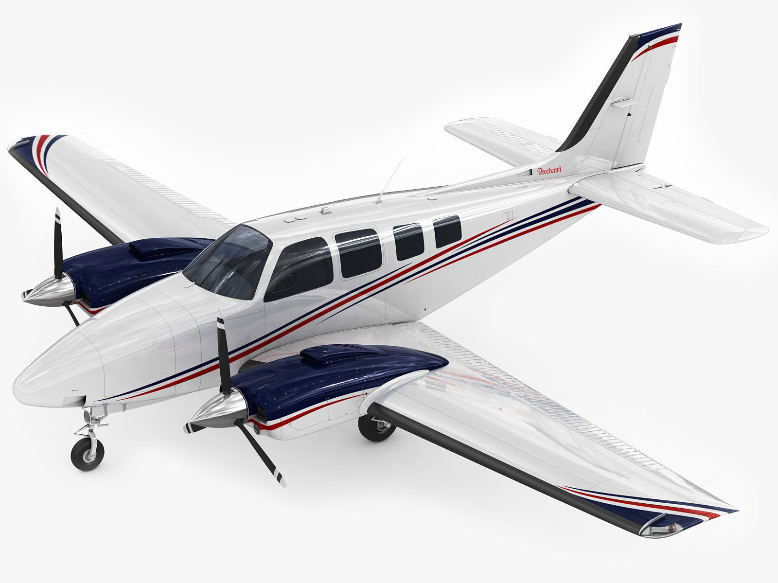 Beechcraft Baron G58 3D model | CGTrader