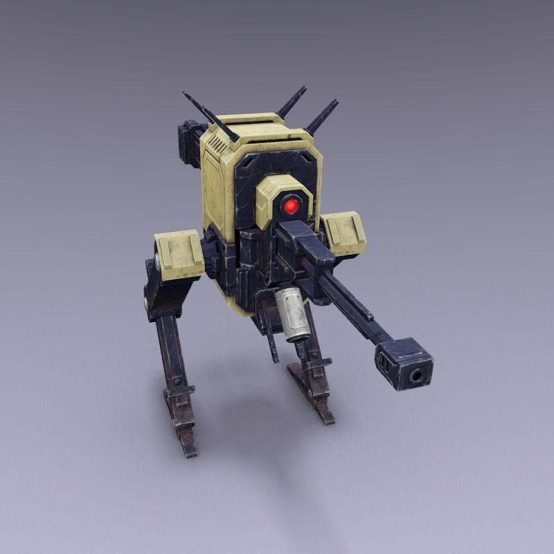 Chickenbot free VR / AR / low-poly 3D model animated rigged | CGTrader