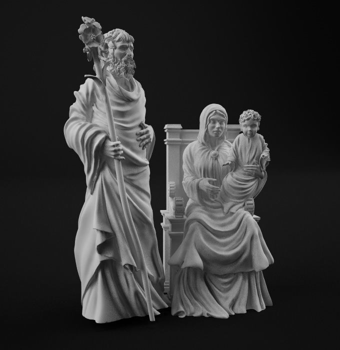 Holy family 3D model 3D printable | CGTrader
