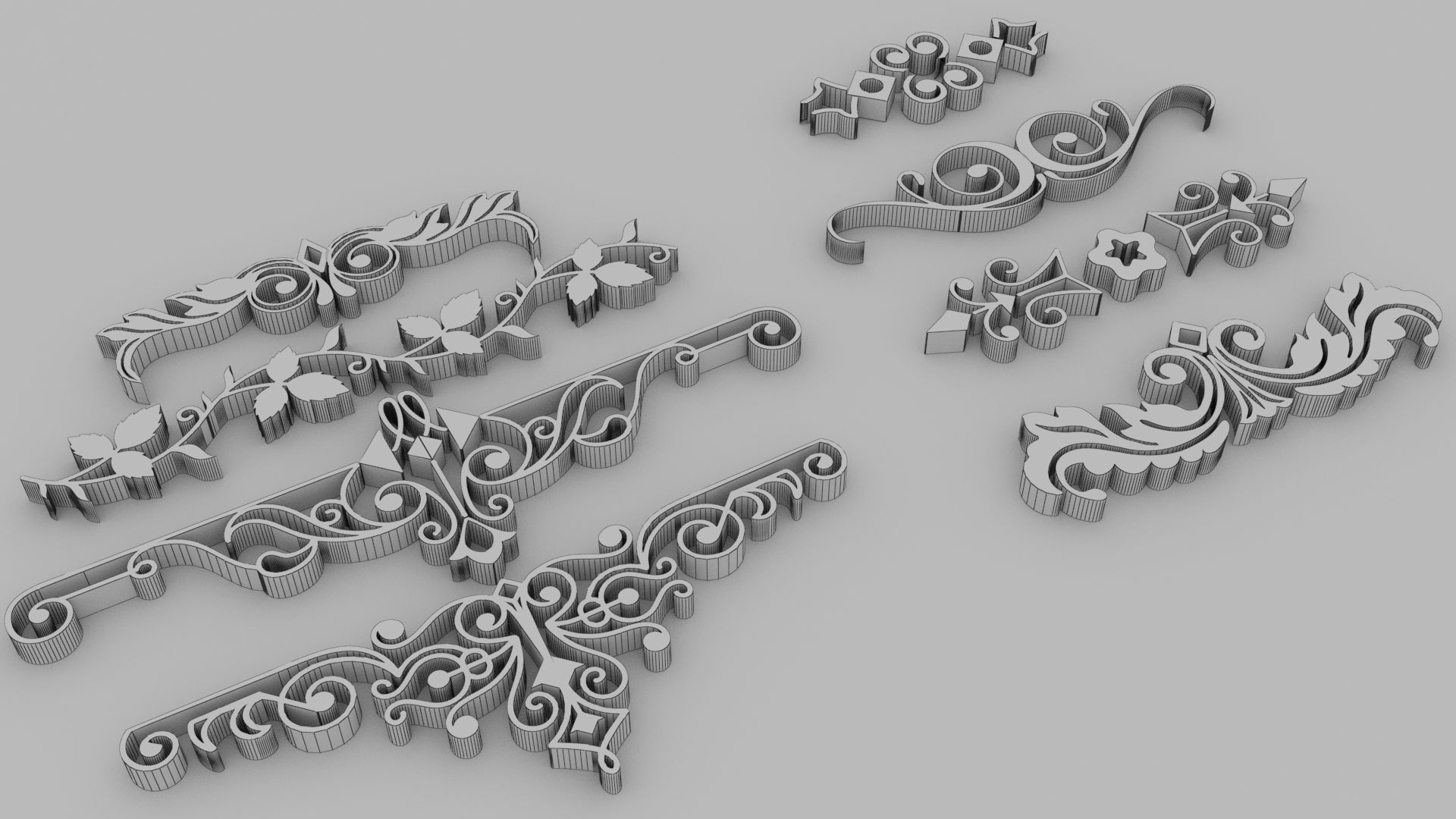 Dividers 03 - Printable set of 8 3D model 3D printable | CGTrader