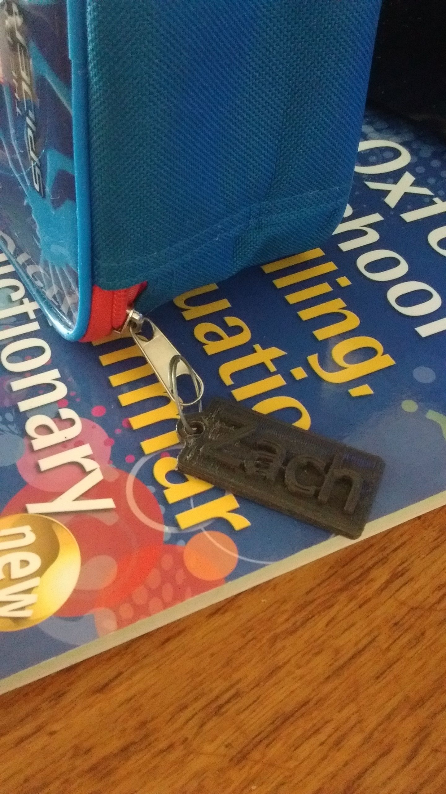 Emma Name Tag Key chain Fob Zipper Tag 2x1x02in 50x25x5mm thick 3D ...