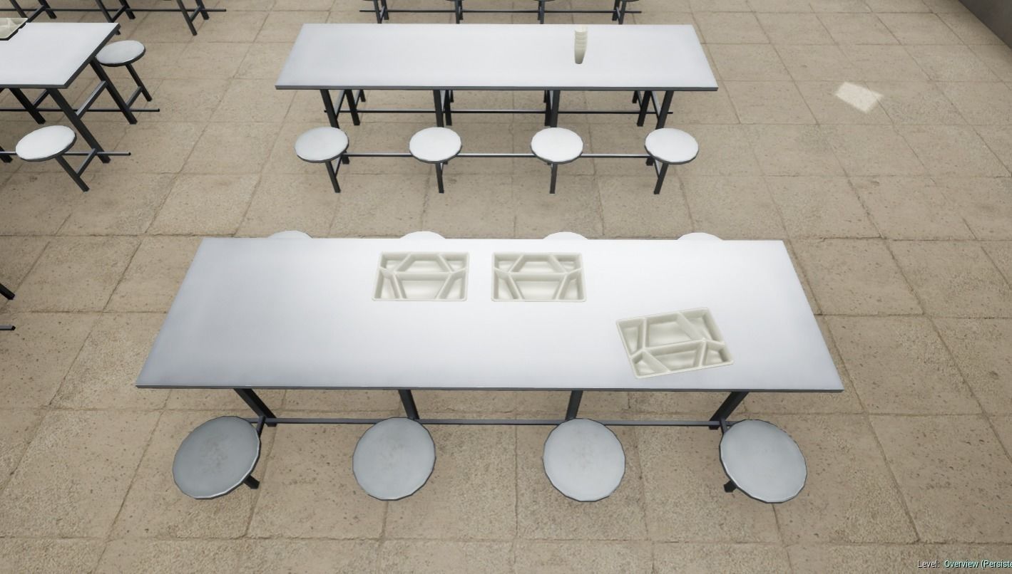 3D model Prison Dining Room Equipment VR / AR / low-poly | CGTrader