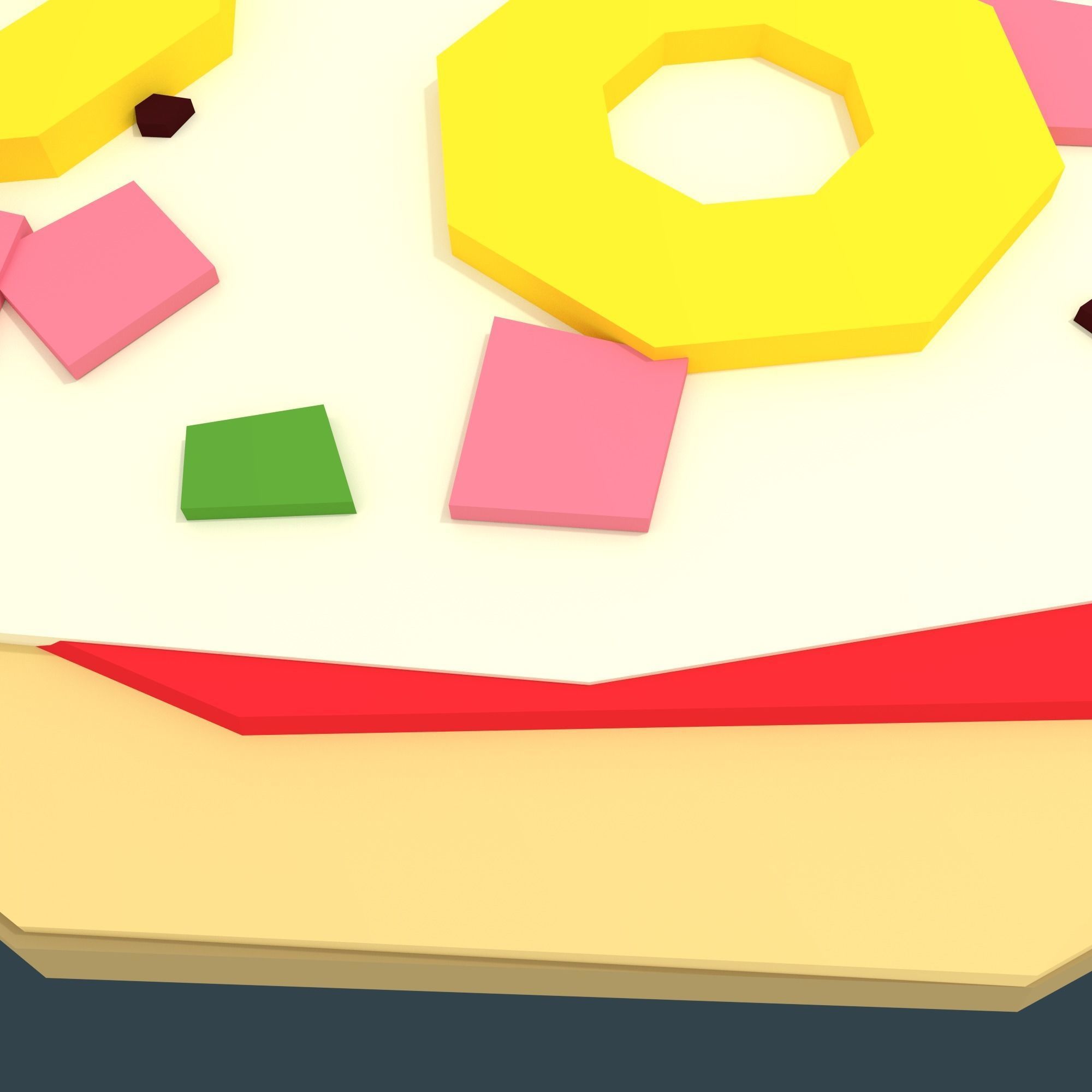 3D model Low-poly stylized pizza hawaii VR / AR / low-poly | CGTrader