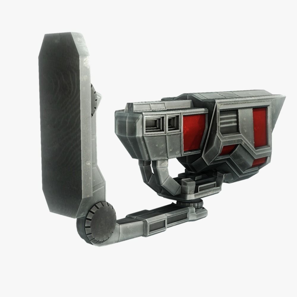 3D model Security camera 03 sci-fi low poly VR / AR / low-poly rigged ...