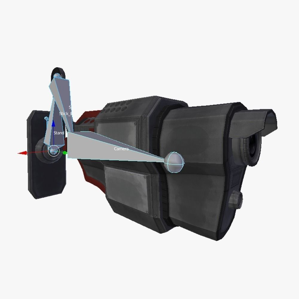 3D model Security camera 04 sci-fi low poly rigged VR / AR / low-poly ...