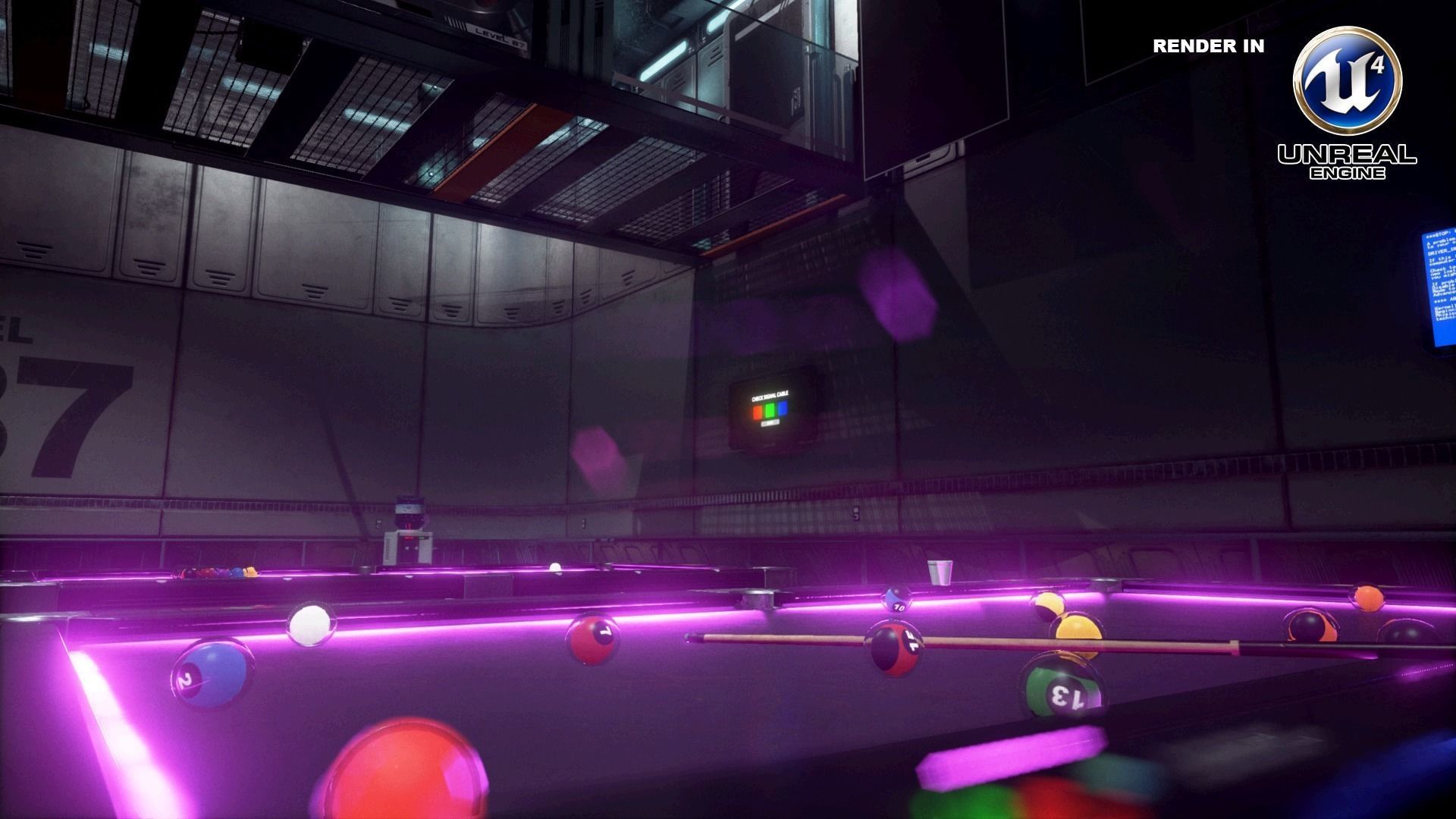 3D model Neon Pool Table and Stylish Pool Table VR / AR / low-poly ...