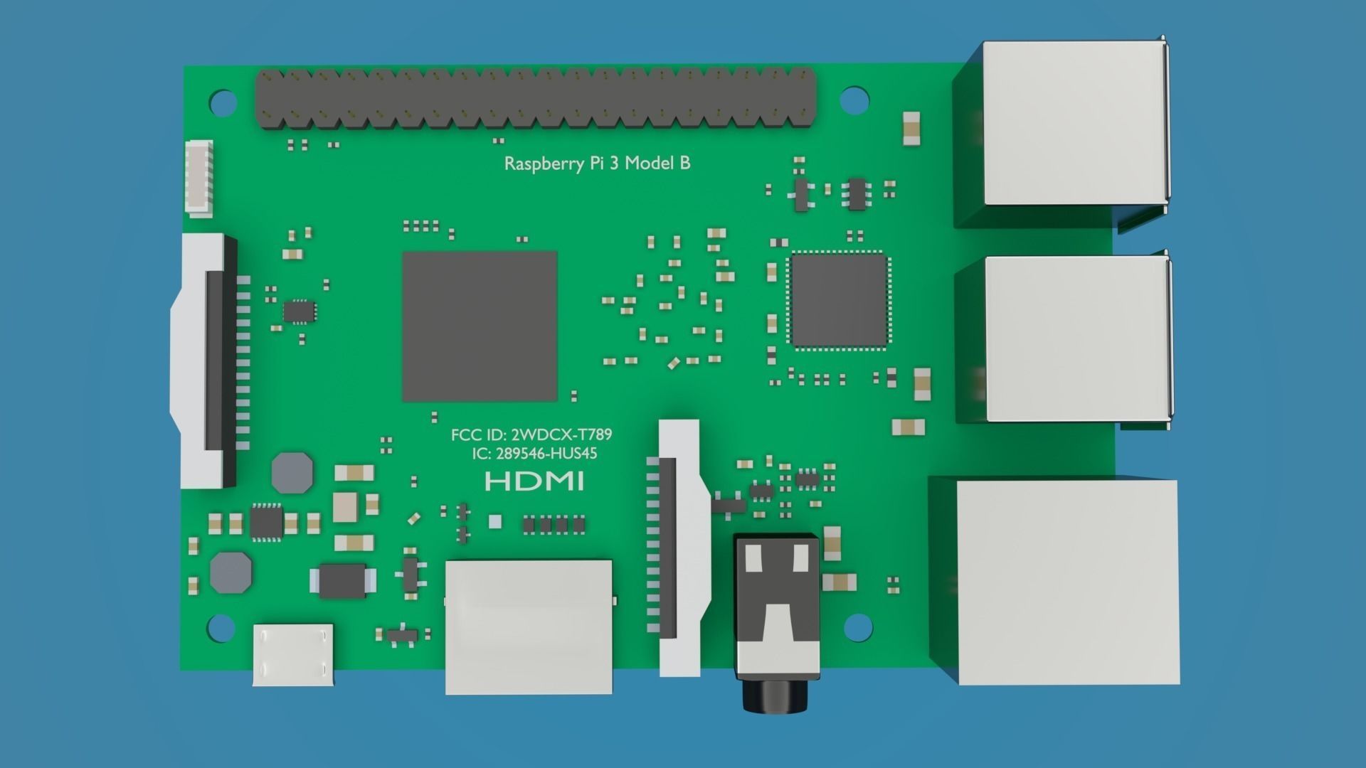 Raspberry Pi 3 Model B 3D model | CGTrader