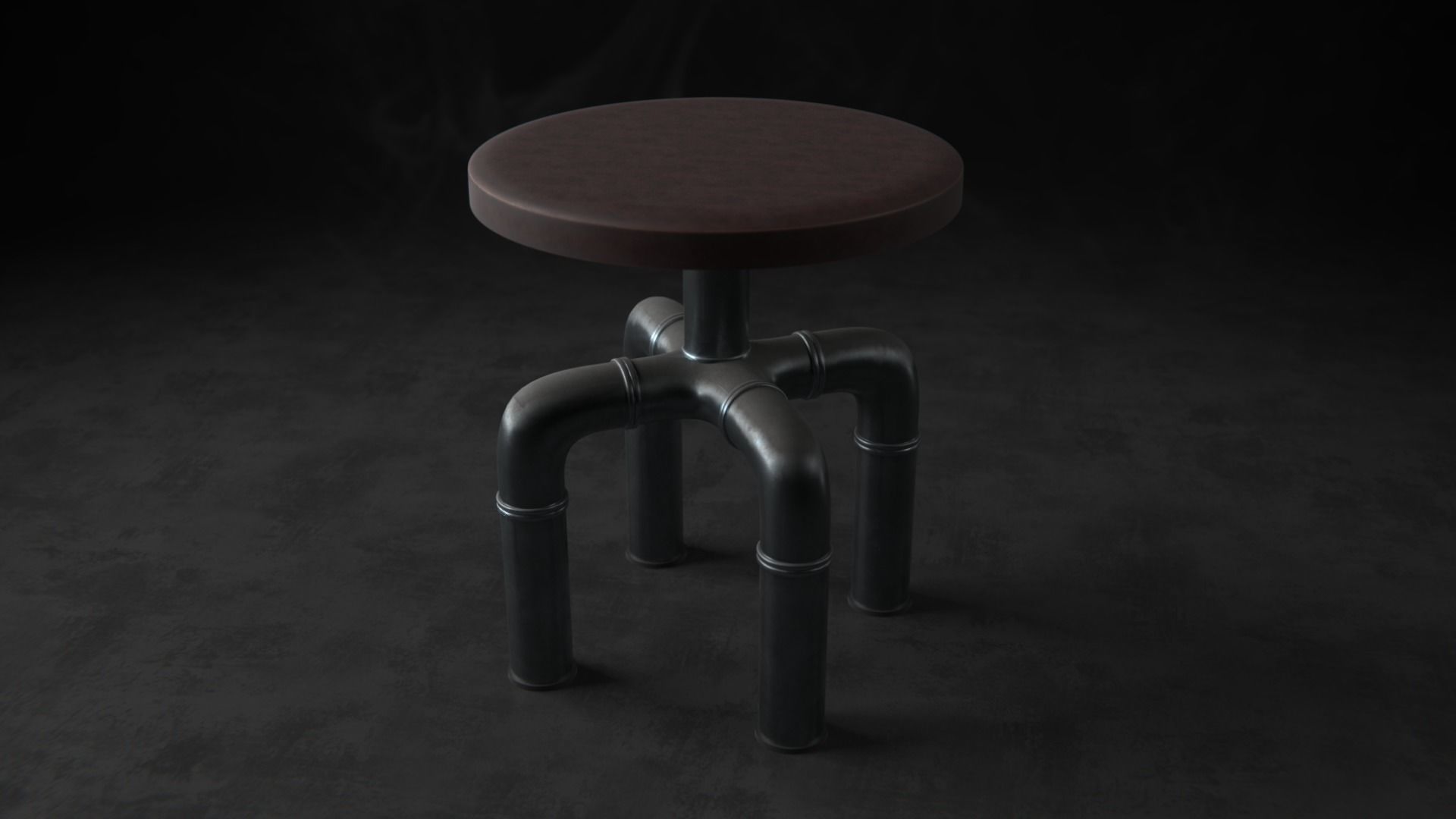 Pipe Stool PBR 3D model | CGTrader