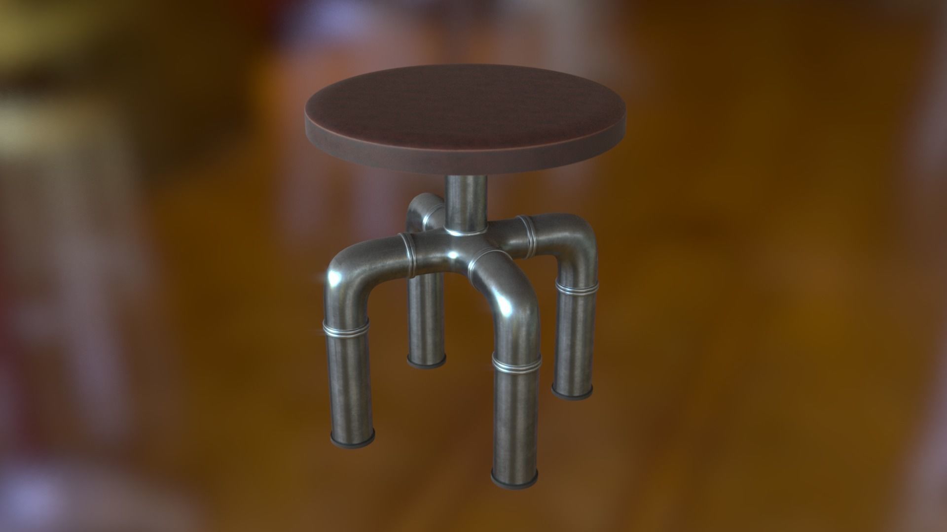 Pipe Stool PBR 3D model | CGTrader