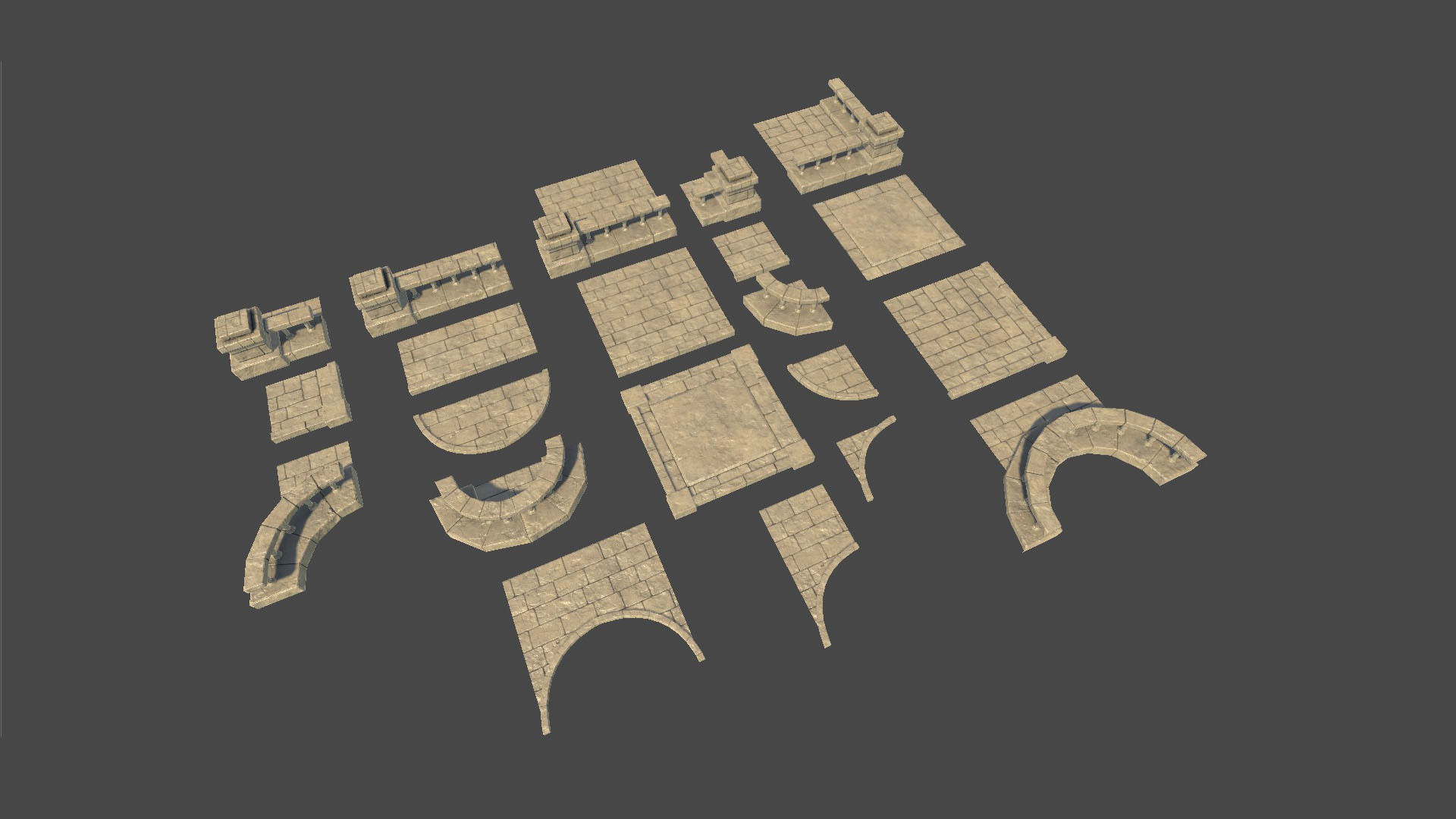 3D model Medieval Modular Level Kit VR / AR / low-poly | CGTrader