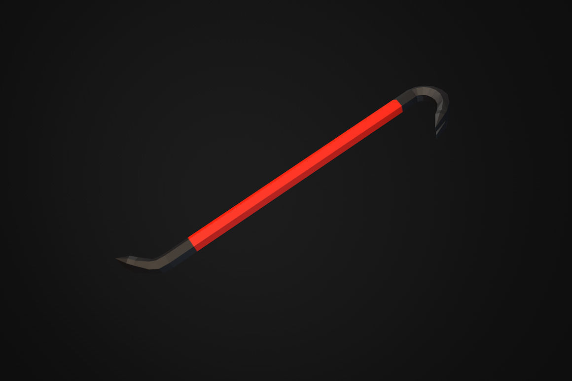 3D asset Low Poly Short Crowbar | CGTrader