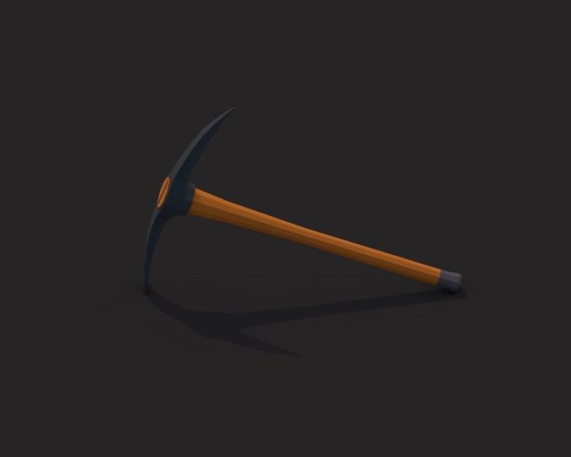 3D model Low Poly Pickaxe v1 VR / AR / low-poly | CGTrader