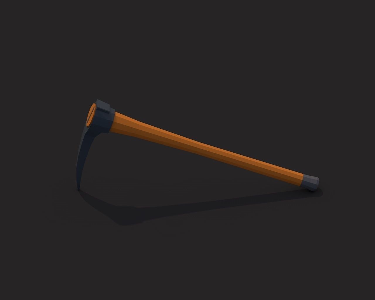 3D model Low Poly Pickaxe v2 VR / AR / low-poly | CGTrader