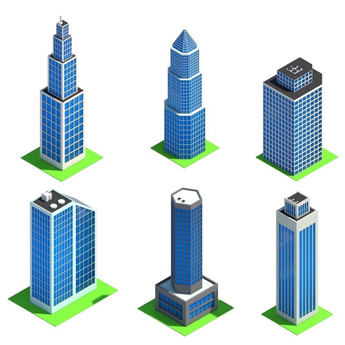 3D model Low Poly Cityscape Pack VR / AR / low-poly | CGTrader