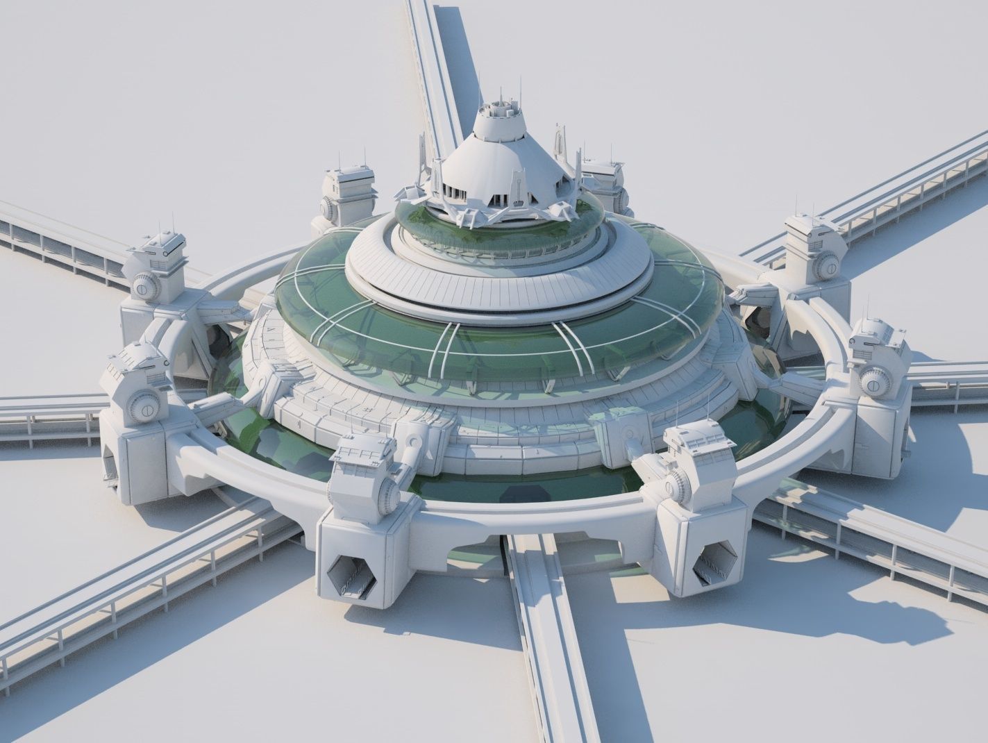 Futuristic Buildings Pack 3D model | CGTrader
