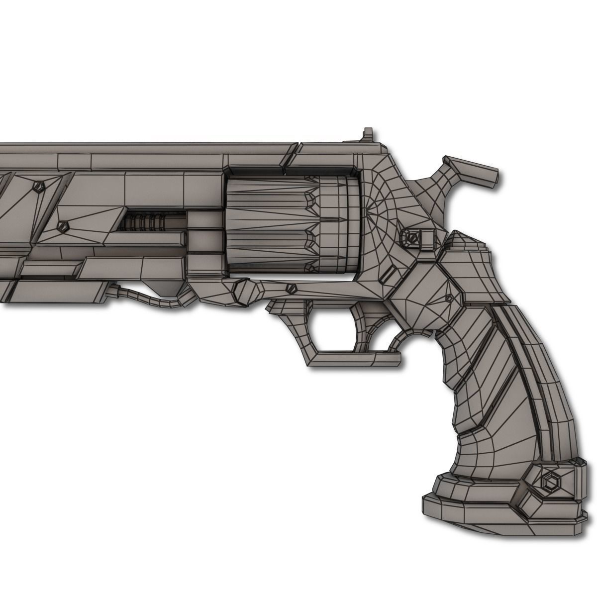 3D model Xenon Hand Revolver VR / AR / low-poly rigged animated | CGTrader