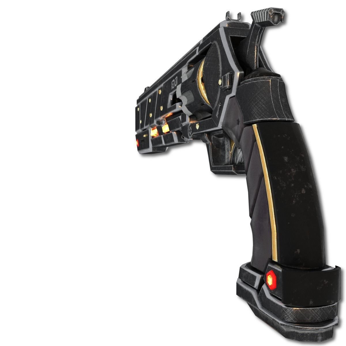 3D model Xenon Hand Revolver VR / AR / low-poly rigged animated | CGTrader