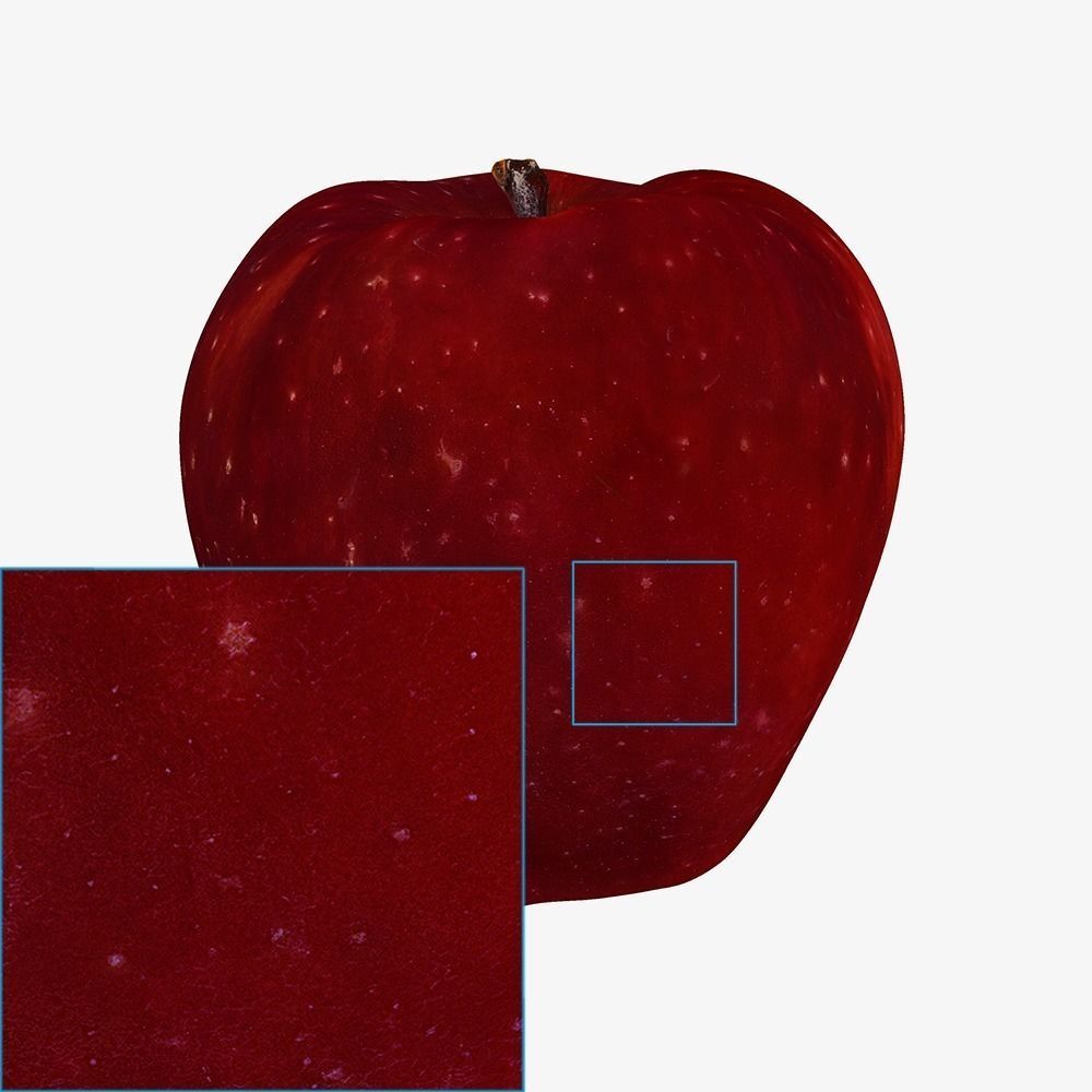 Red Apple Game Ready 3D Model Cross-Polarized Scan 16k Texture 3D model ...