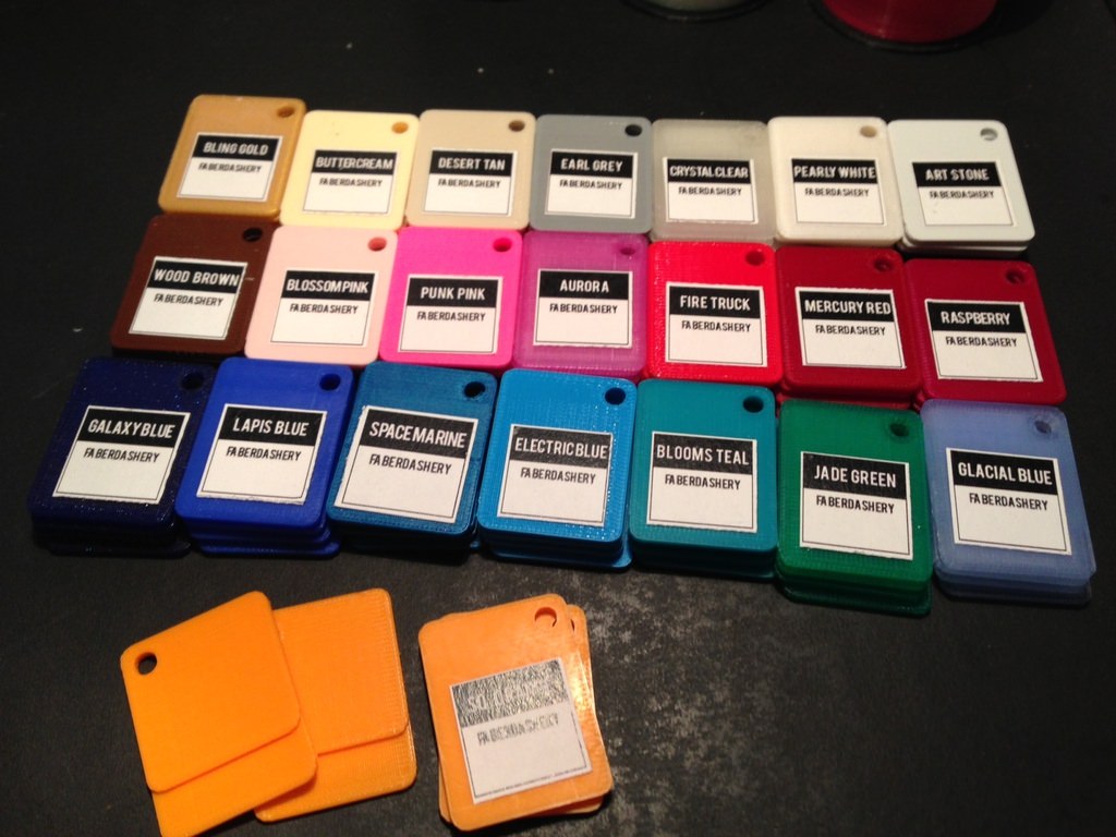 Filament Color Sample Chip free 3D model 3D printable | CGTrader