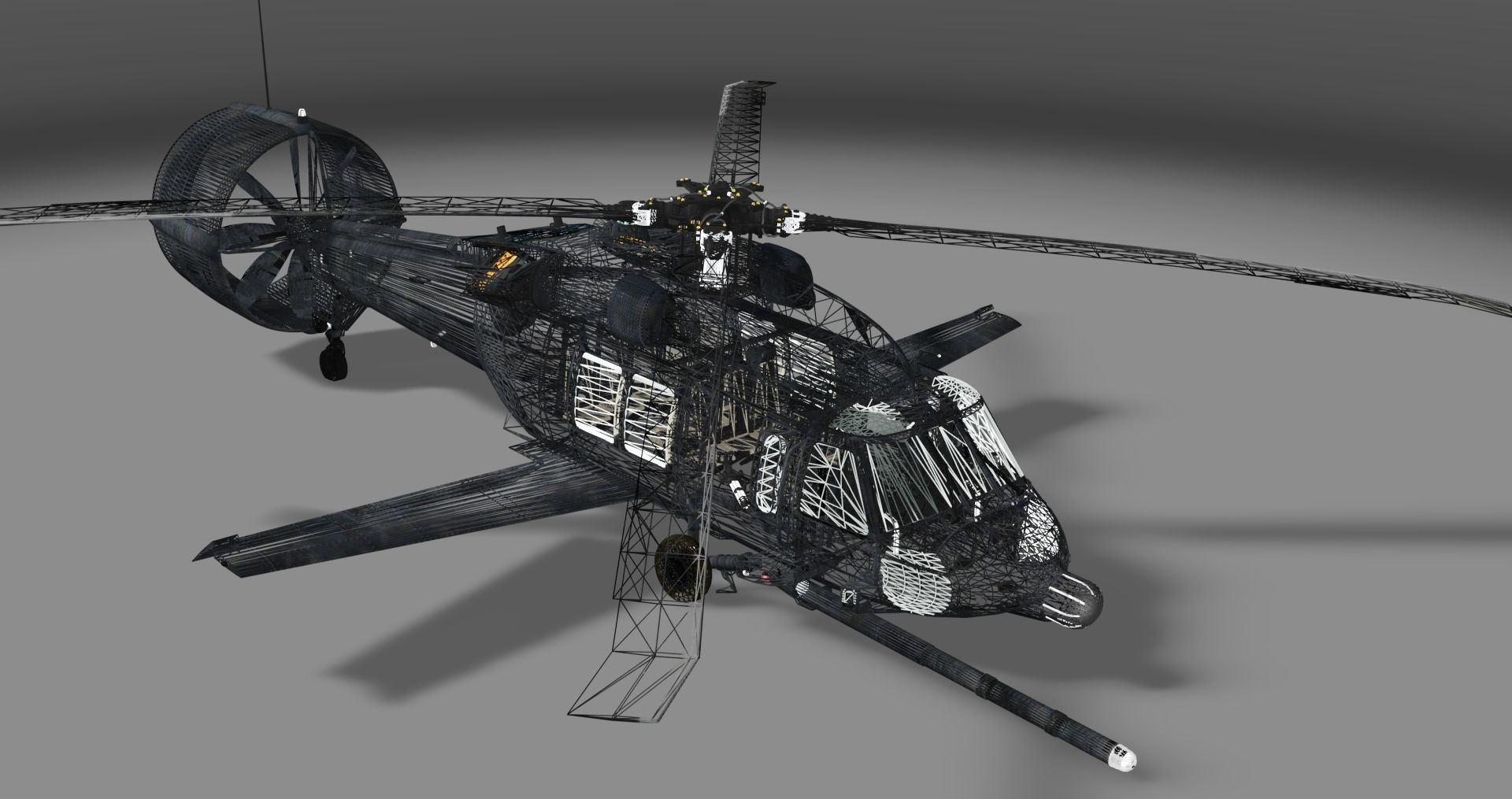 3D model Piasecki X-49 Speedhawk VR / AR / low-poly | CGTrader