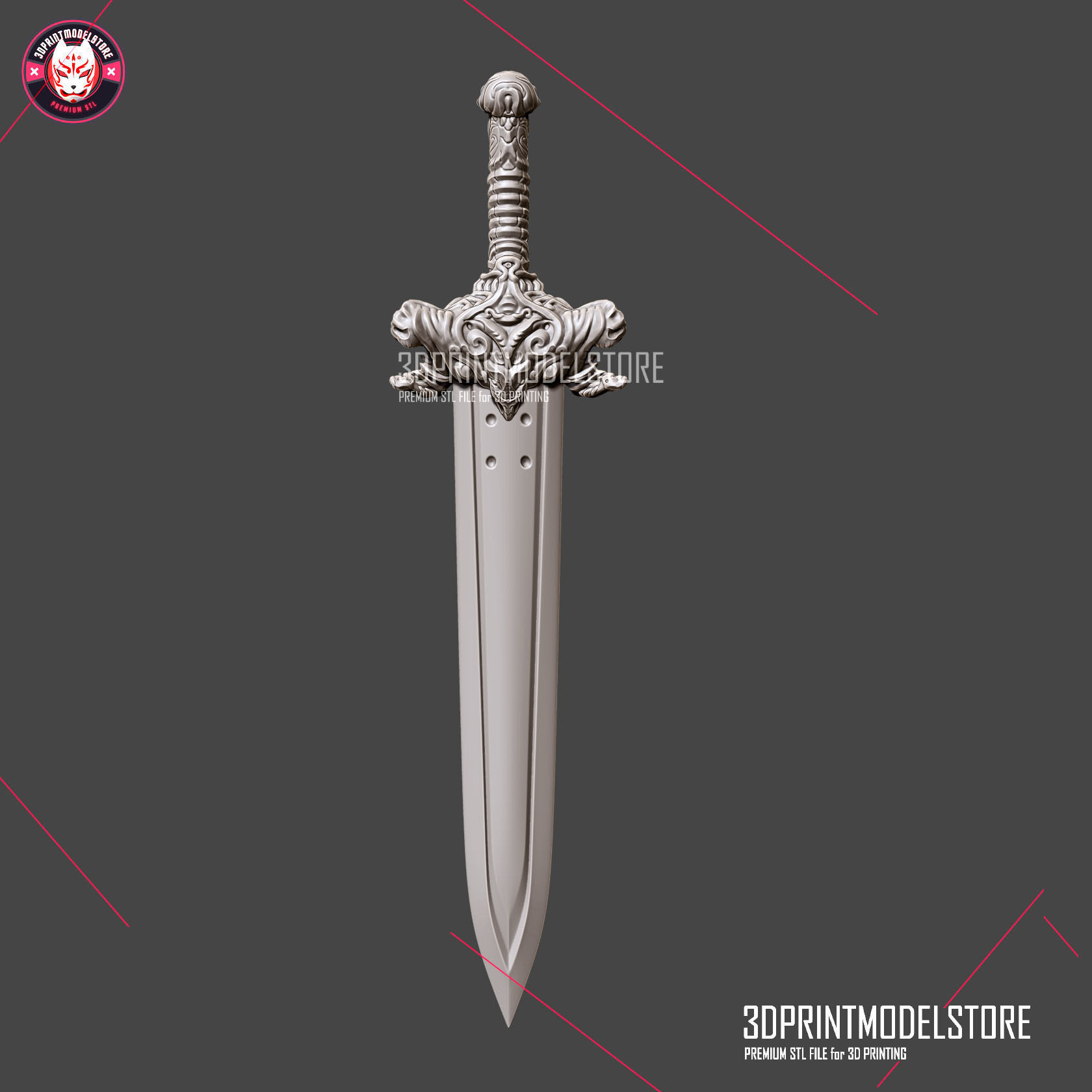 Devil Sword Dark Weapon STL Costume Cosplay 3D model 3D printable ...