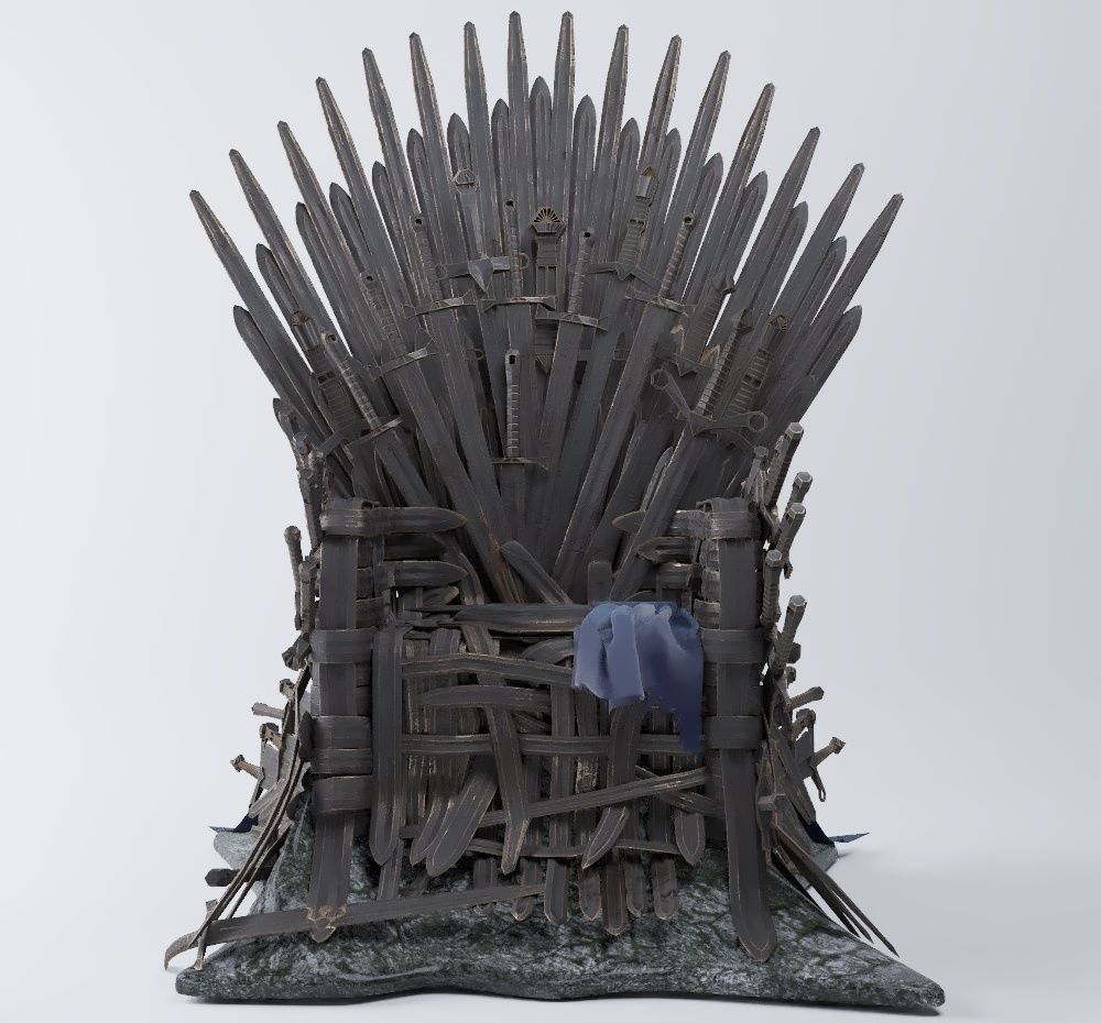 3D model IronThrone model for 3ds max 2018 corona render VR / AR / low ...