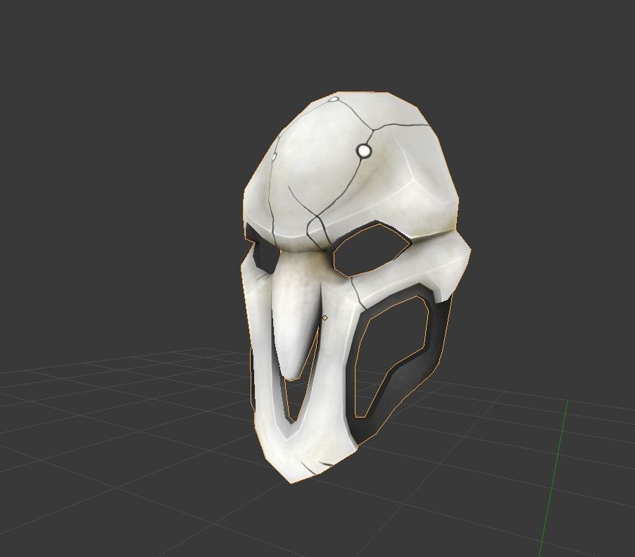 3D model Reaper Mask - papercraft VR / AR / low-poly | CGTrader