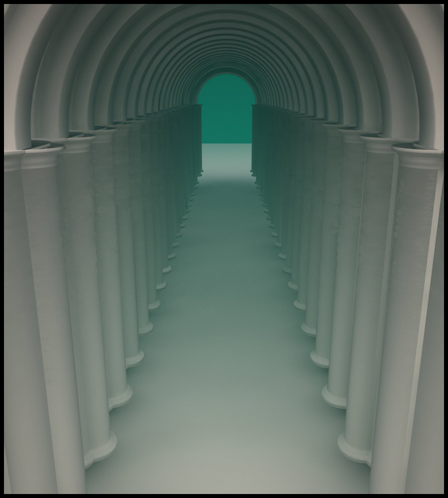 Infinity tunnel in water 3D model | CGTrader