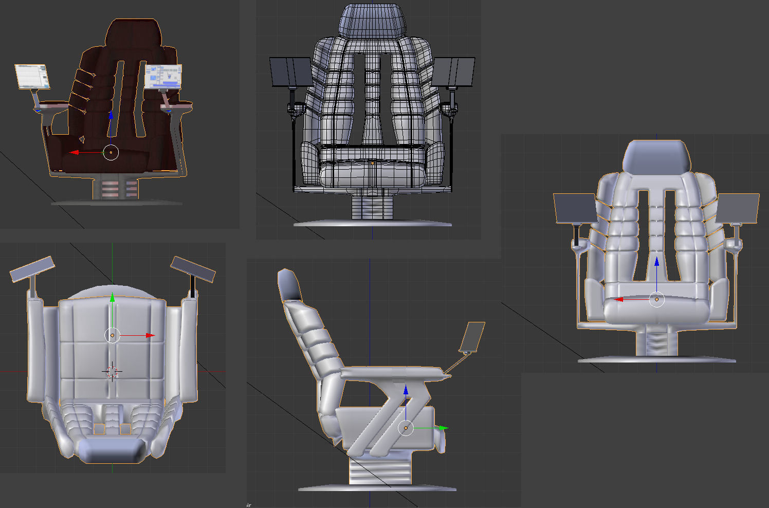 3D model Starship captains chair VR / AR / low-poly | CGTrader