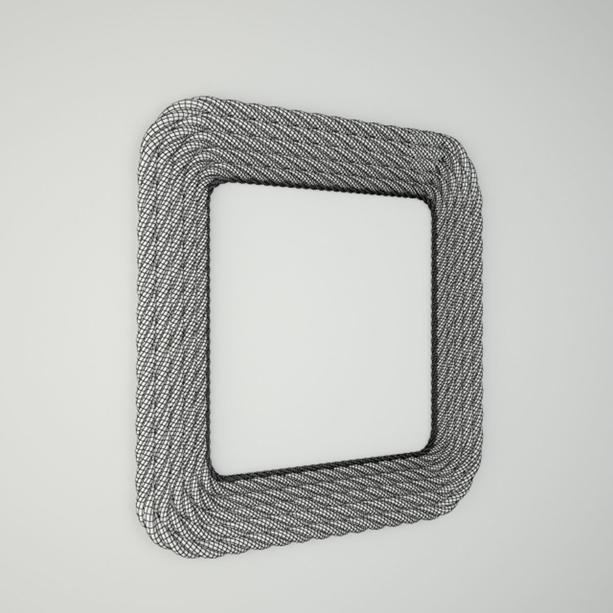 Square Nautical Rope Wall Mirror 3D model | CGTrader