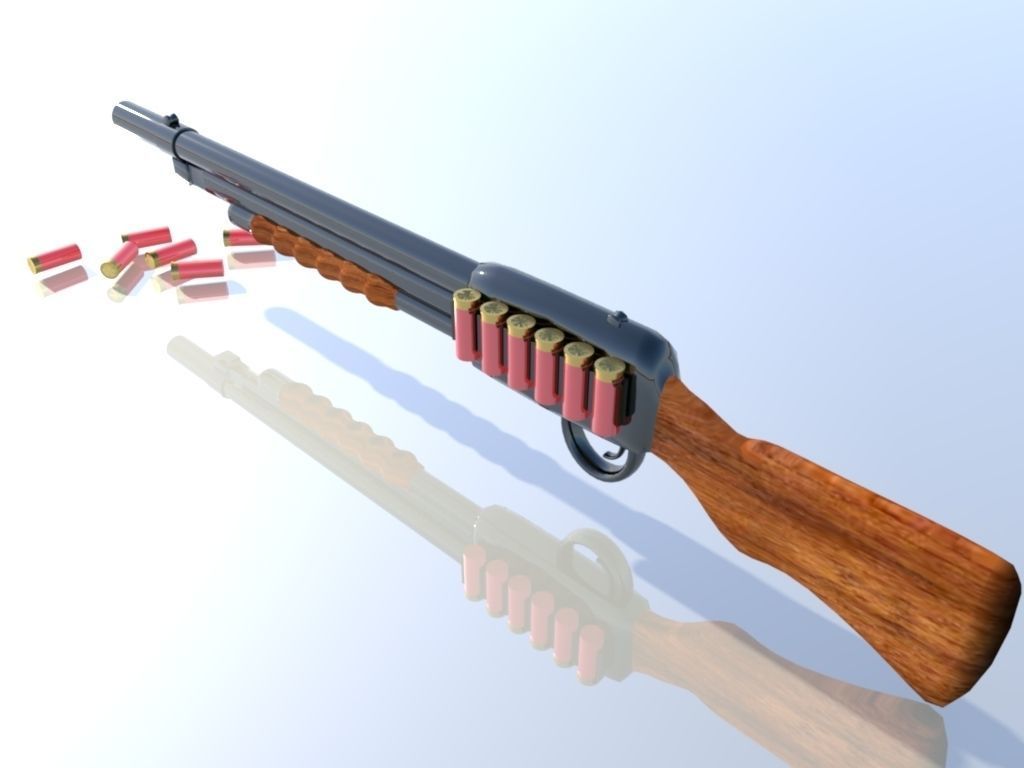 3D model shot gun low poly VR / AR / low-poly | CGTrader