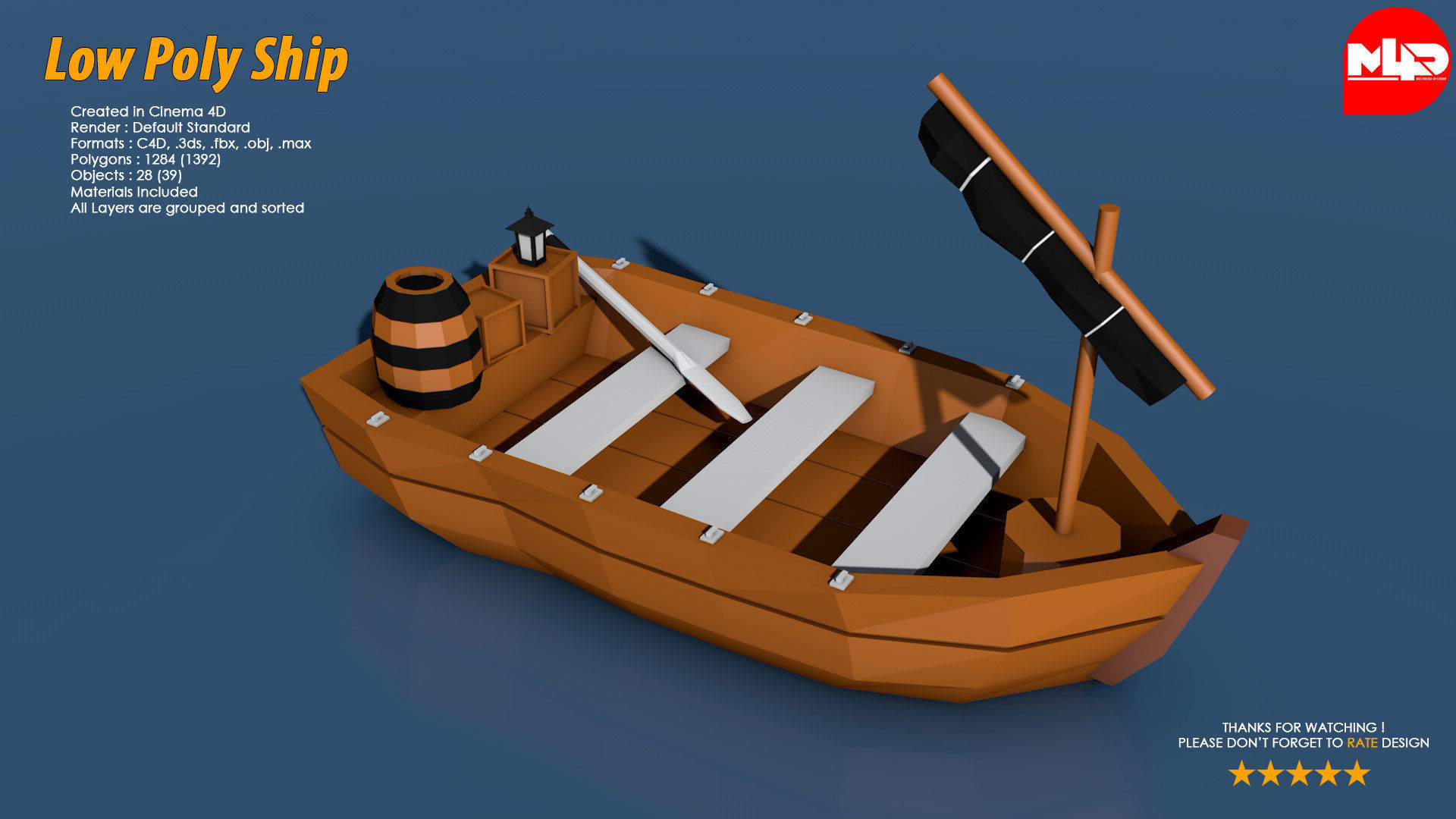 3D model Low Poly Ship Pack VR / AR / low-poly | CGTrader