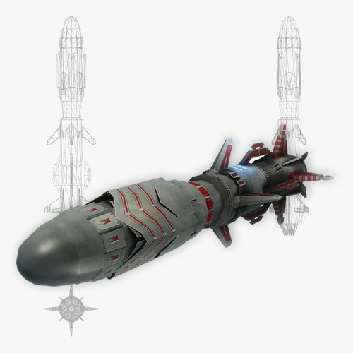 3D model Missile 10 sci-fi low poly VR / AR / low-poly | CGTrader