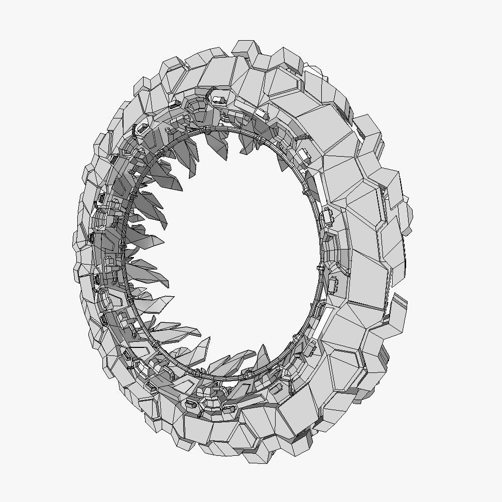 3D model x3 stargate package VR / AR / low-poly | CGTrader