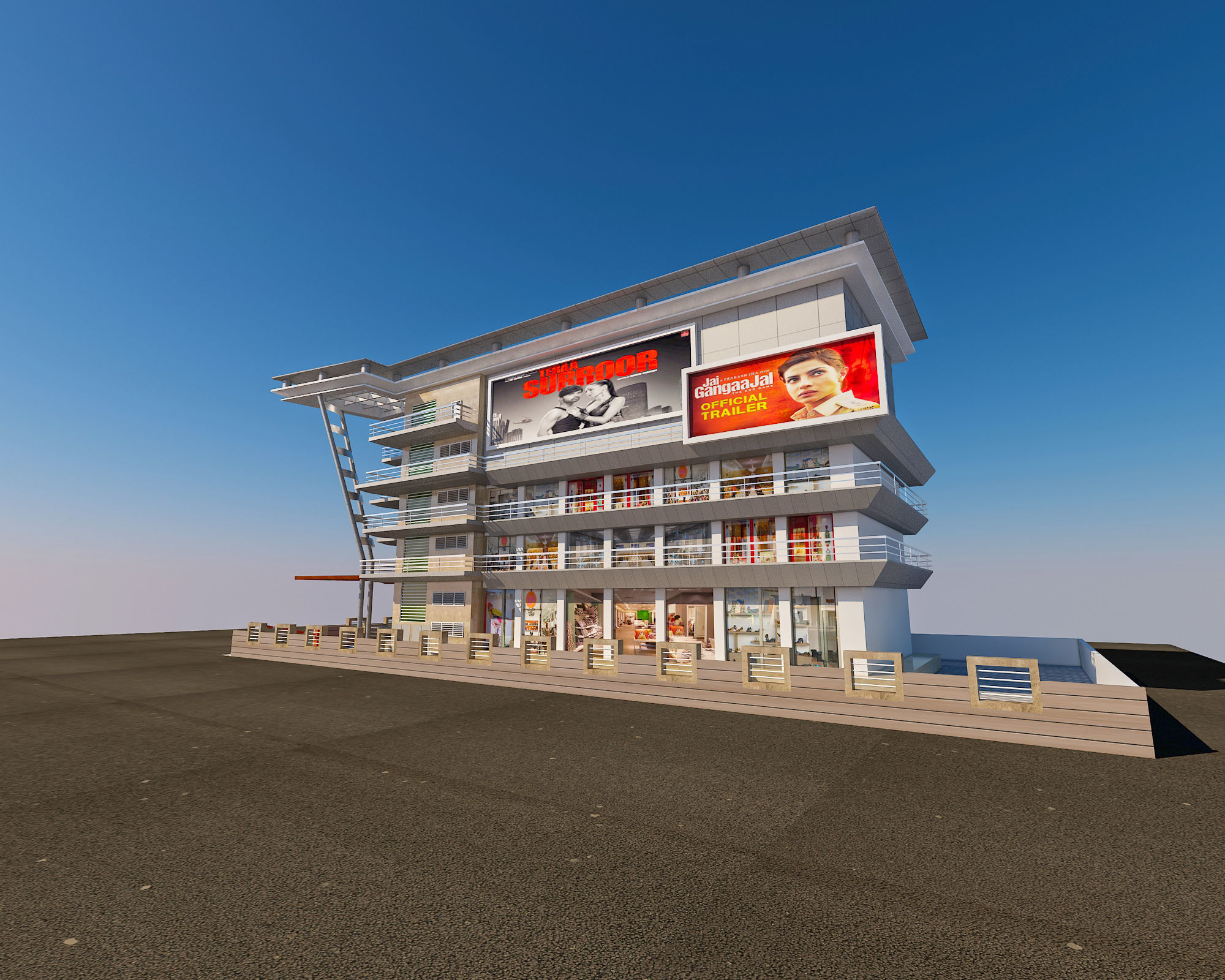 Mall Building for Visualizations 3D model | CGTrader