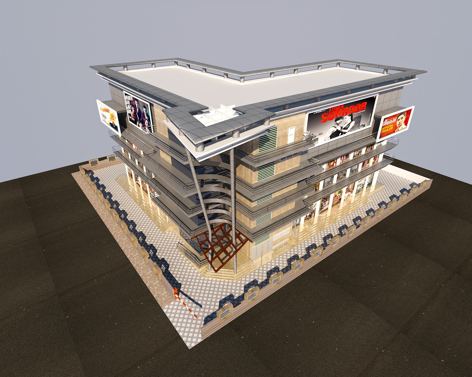 Mall Building for Visualizations 3D model | CGTrader