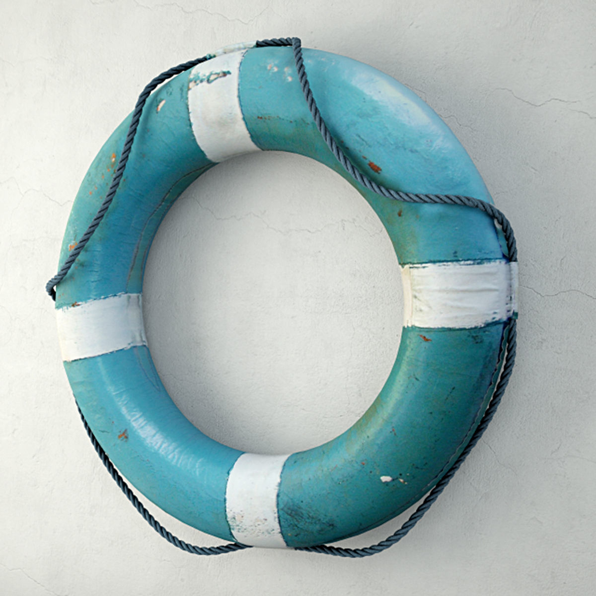 1950s Blue and White Life Preserver 2 3D model | CGTrader