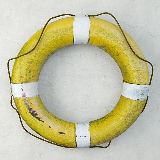 1950s Yellow Life Preserver 3D model | CGTrader