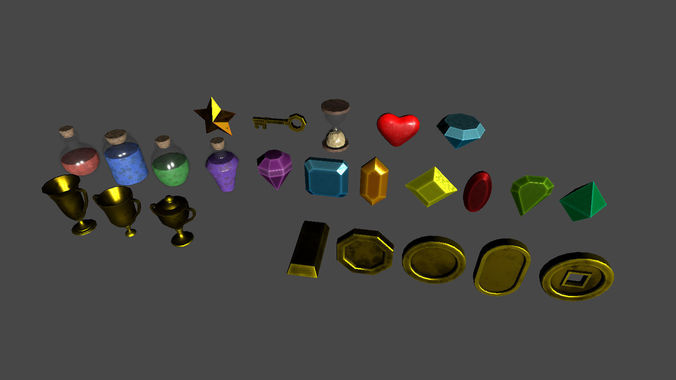3D model Collectable items VR / AR / low-poly | CGTrader