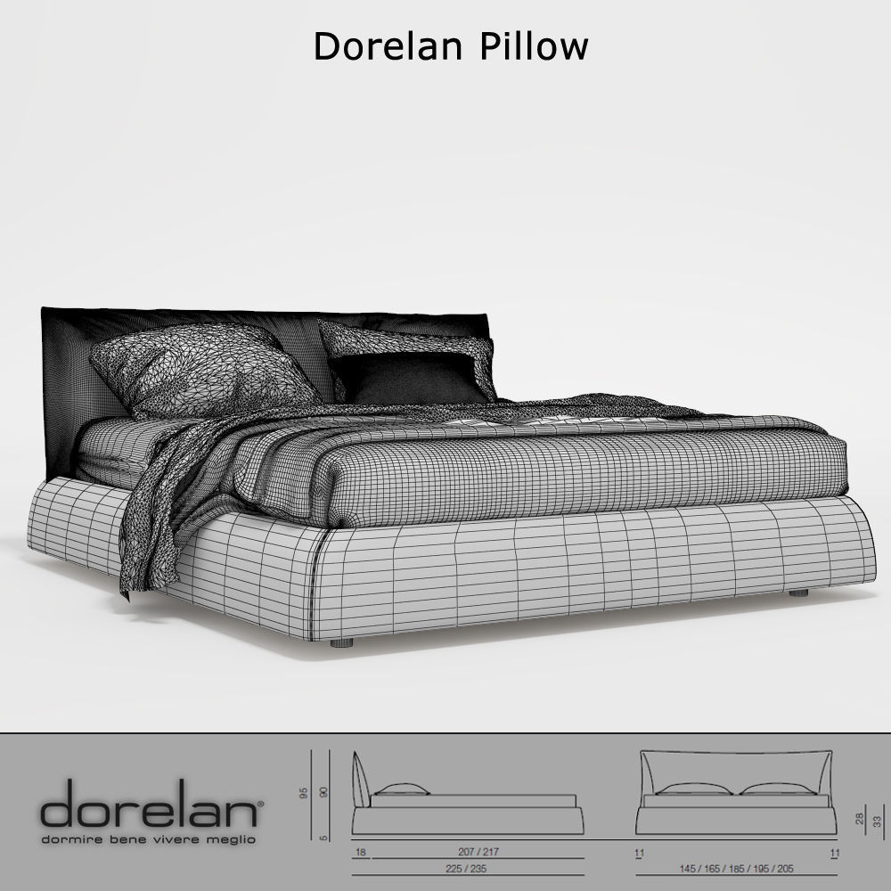 Dorelan Pillow bed 3D model | CGTrader