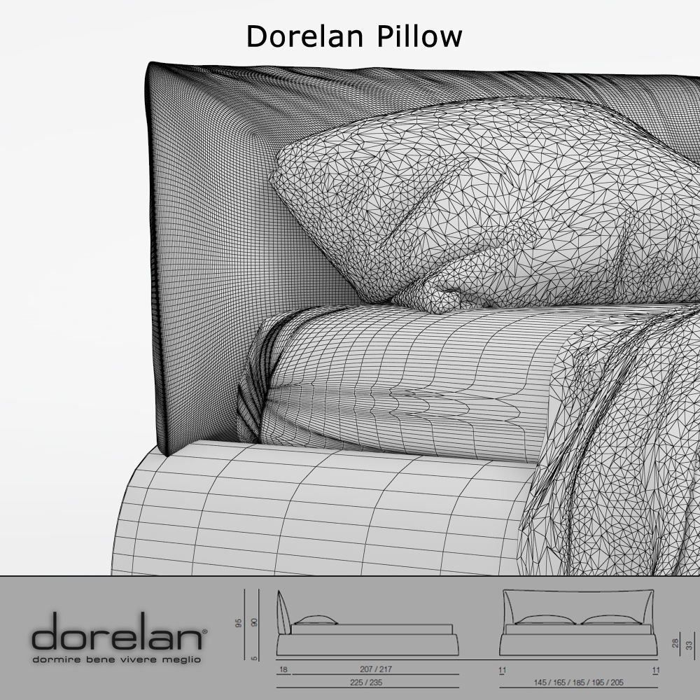 Dorelan Pillow bed 3D model | CGTrader