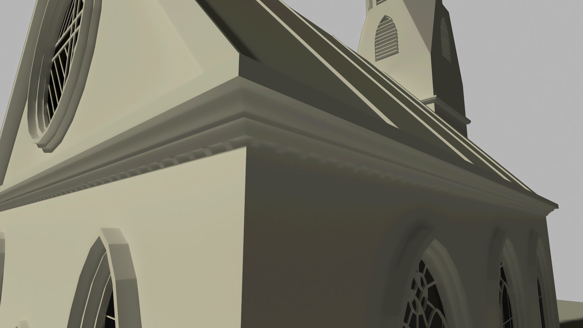 Mediavel church LOW POLY free VR / AR / low-poly 3D model | CGTrader