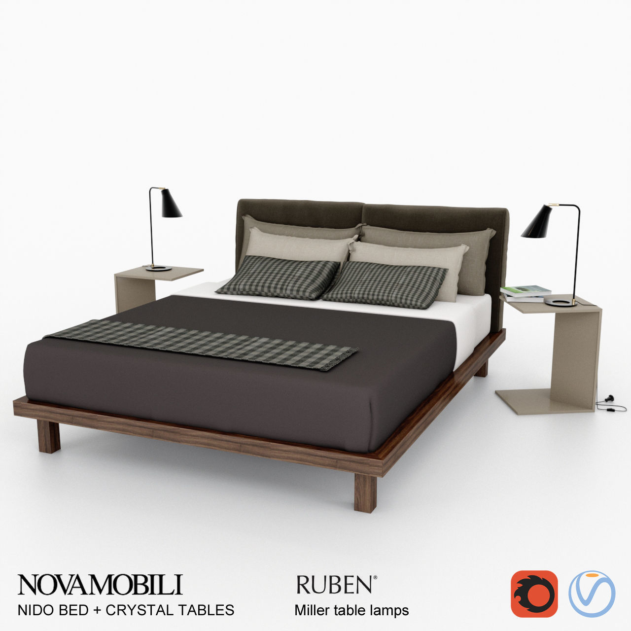 Novamobili Nido - Crystal table - Rubn Miller lamp 3D model | CGTrader