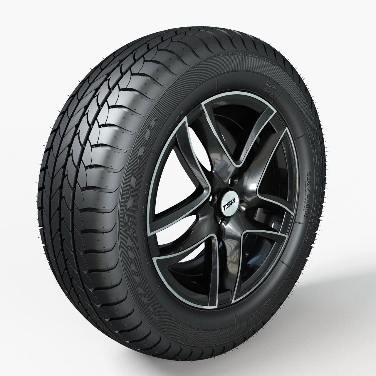 Rim and Tire R16 3D model | CGTrader