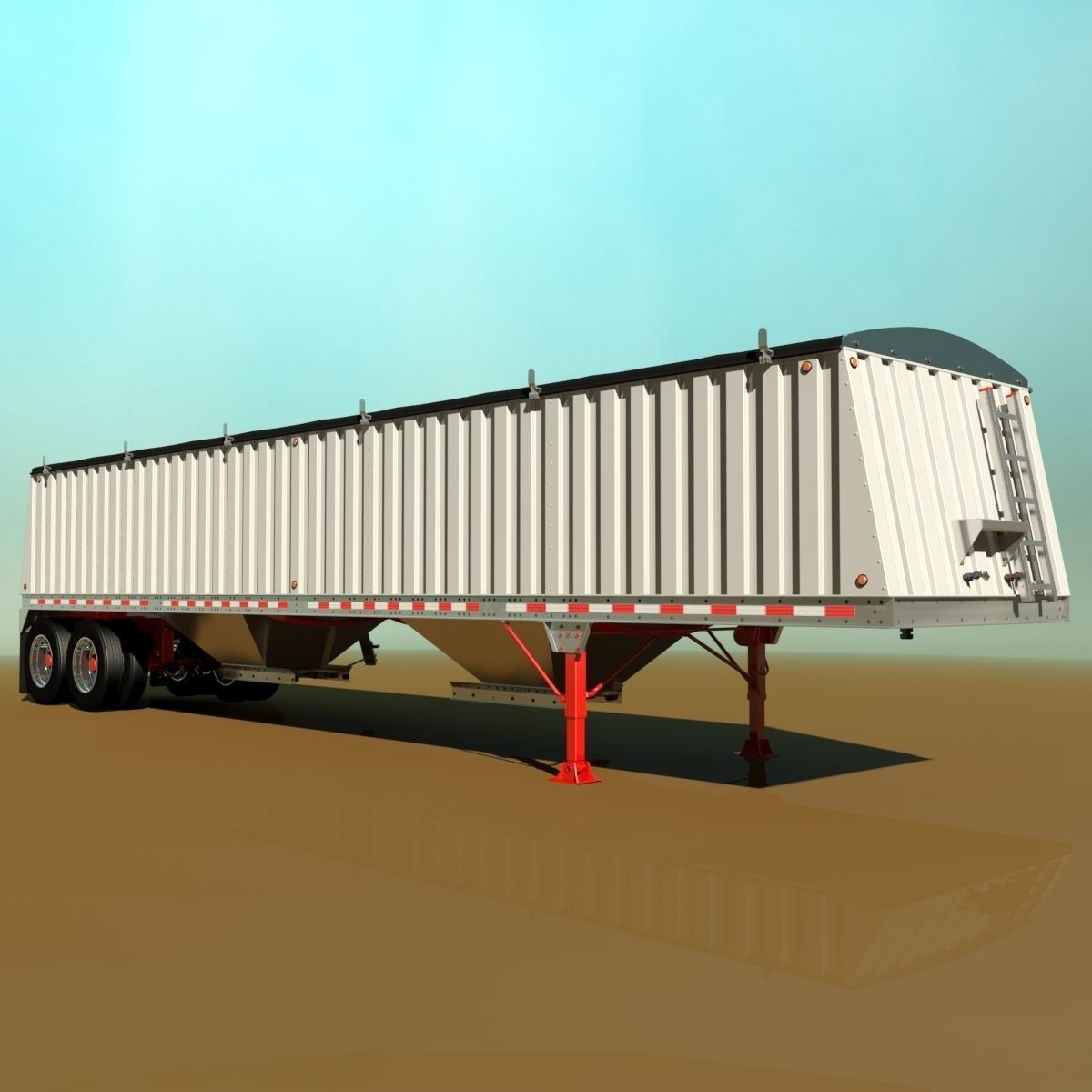 Grain Trailer 3D model | CGTrader