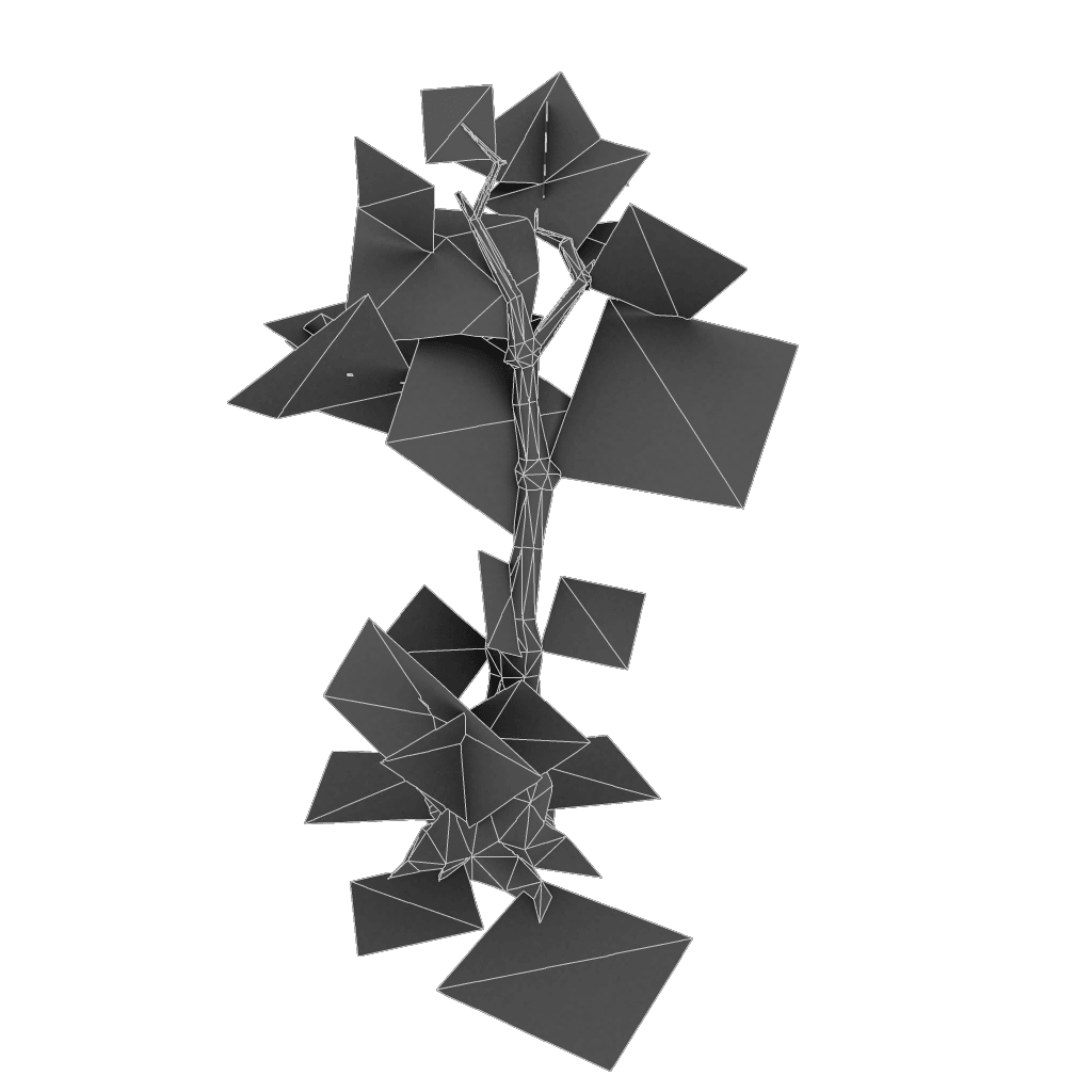 3D model Dead Tree Set - Low Poly Hand Painted VR / AR / low-poly ...