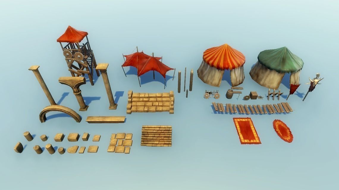 3D model Top-Down desert VR / AR / low-poly | CGTrader