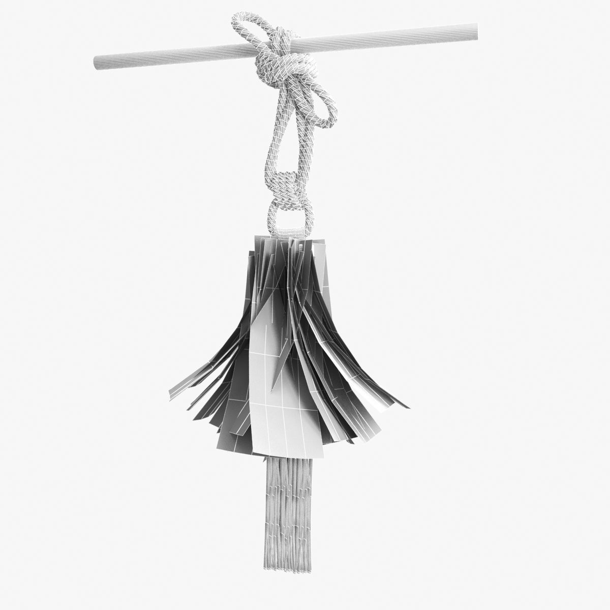 raven feather curtain tassel 3D model | CGTrader