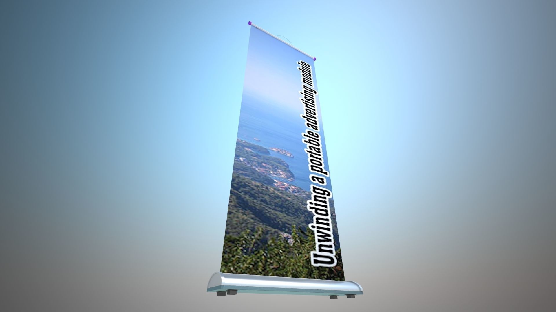 3D model Unwinding is portable compact advertising module for the ...